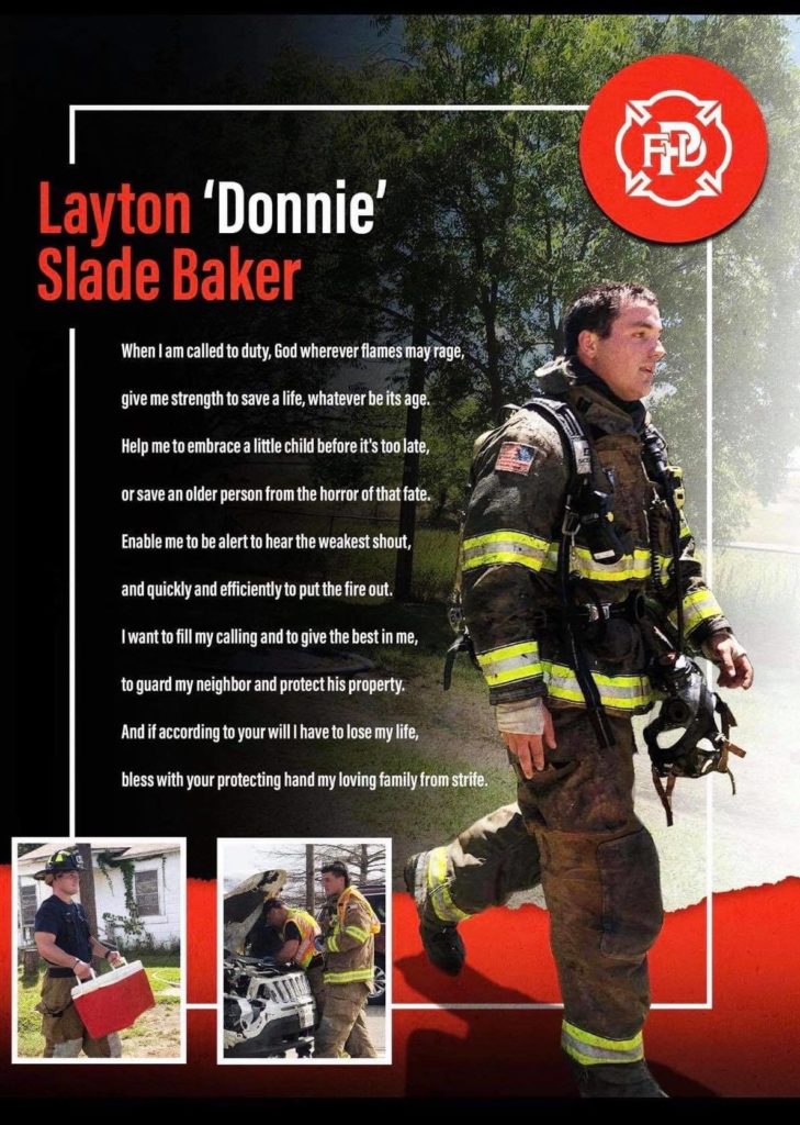 A FINAL FAREWELL: Remembering Paris Firefighter Layton Slade Baker ...