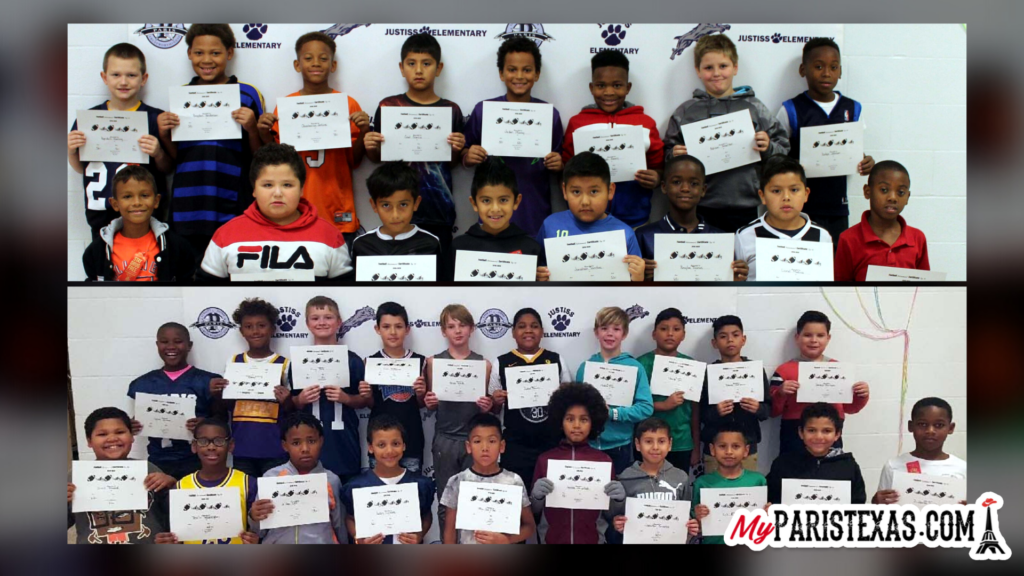 Justiss P.E. Students Recognized for Football Skills - MyParisTexas