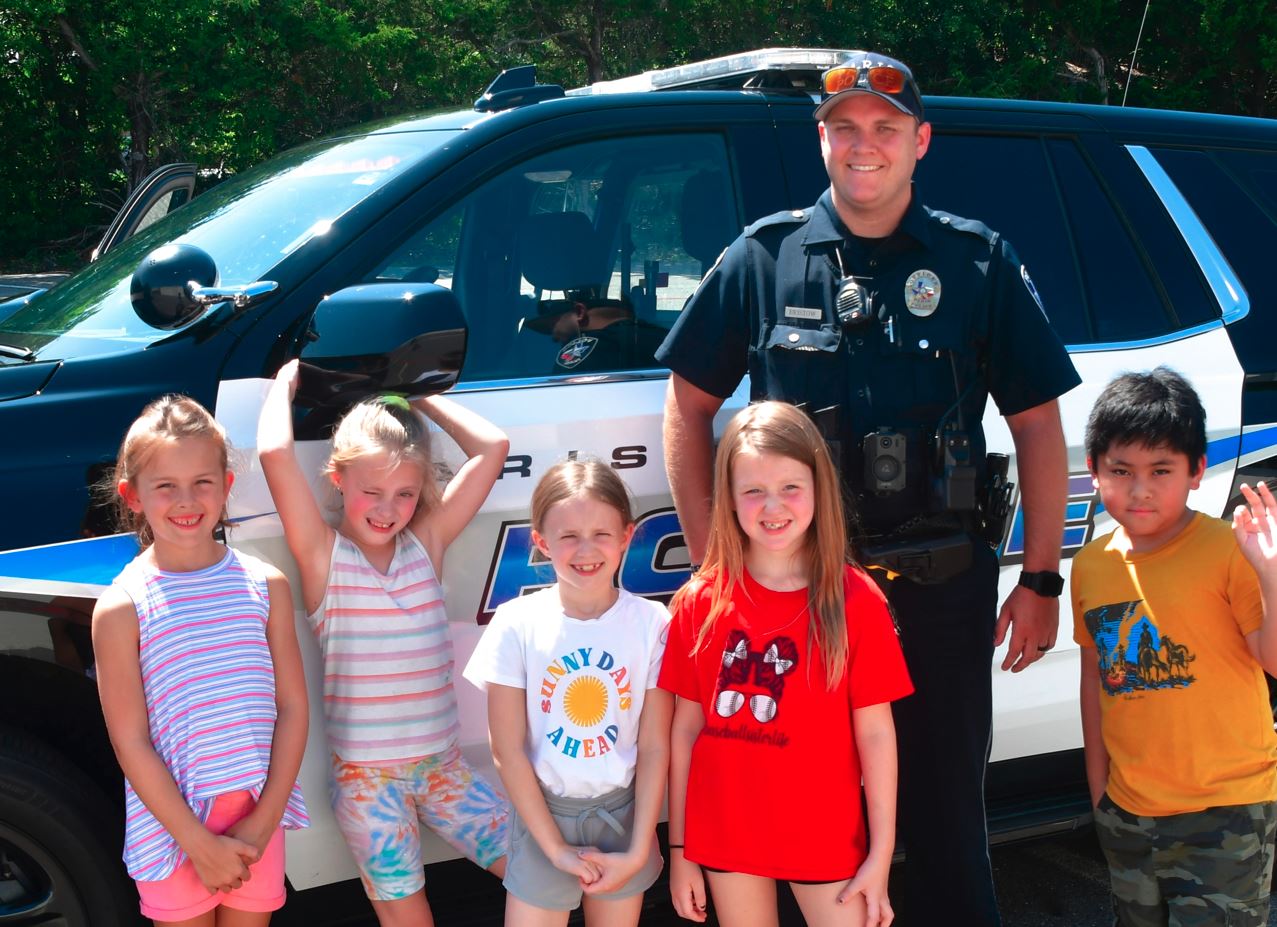 Paris Police officers support PJC Kids College - MyParisTexas